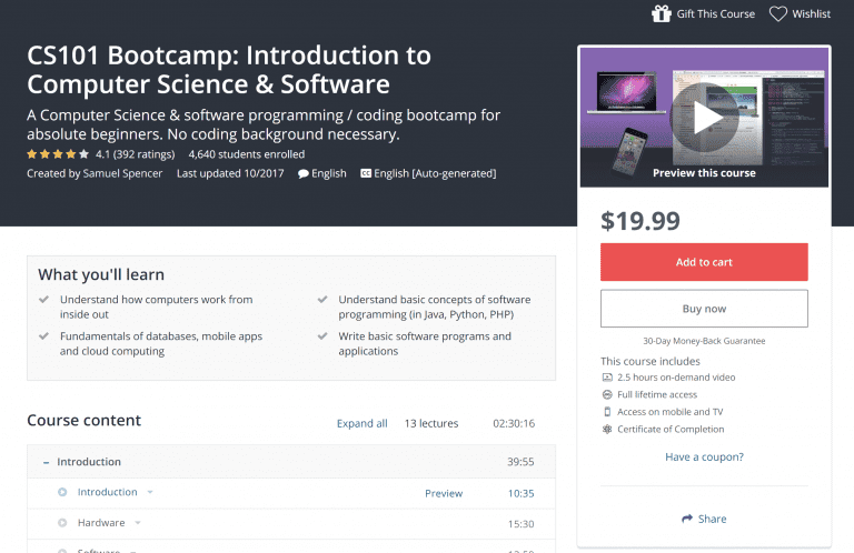 6 Best Computer Science Courses Classes And Certificates Online